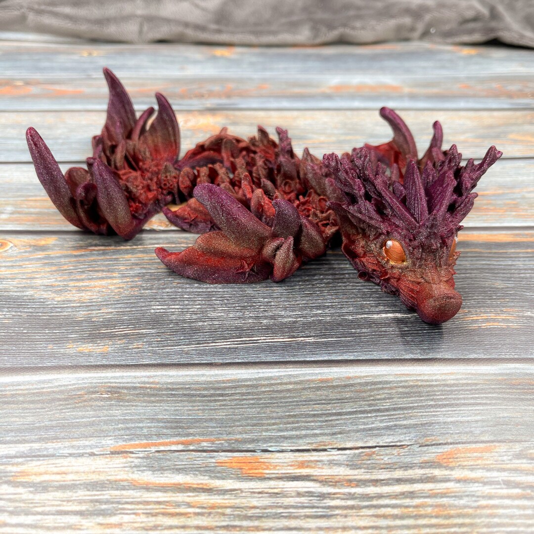 Baby Coral Reef Dragon 3D Printed Articulated Figure - Etsy