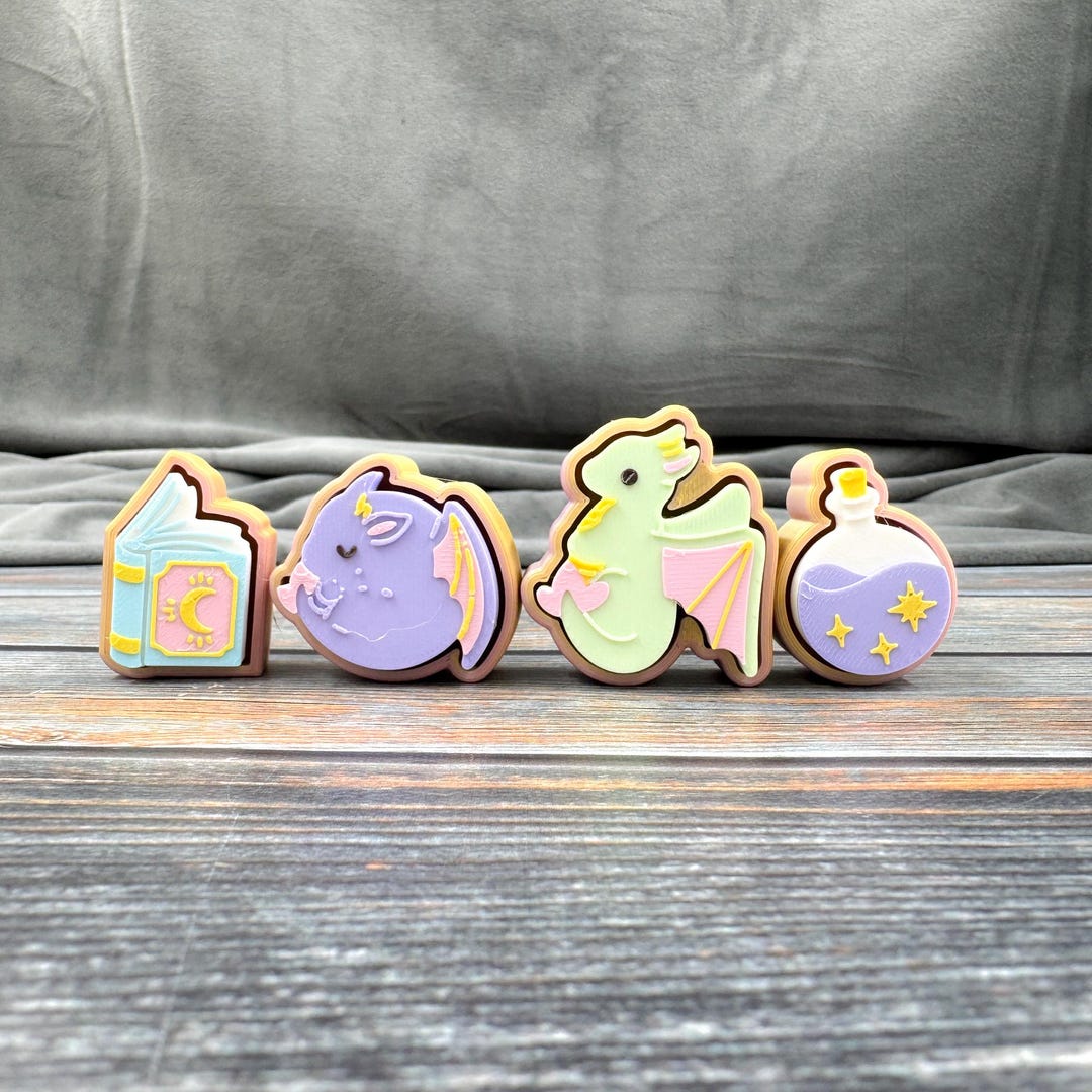 Fantasy Dragon Friends 3D Printed Clicker Fidgets - Etsy
