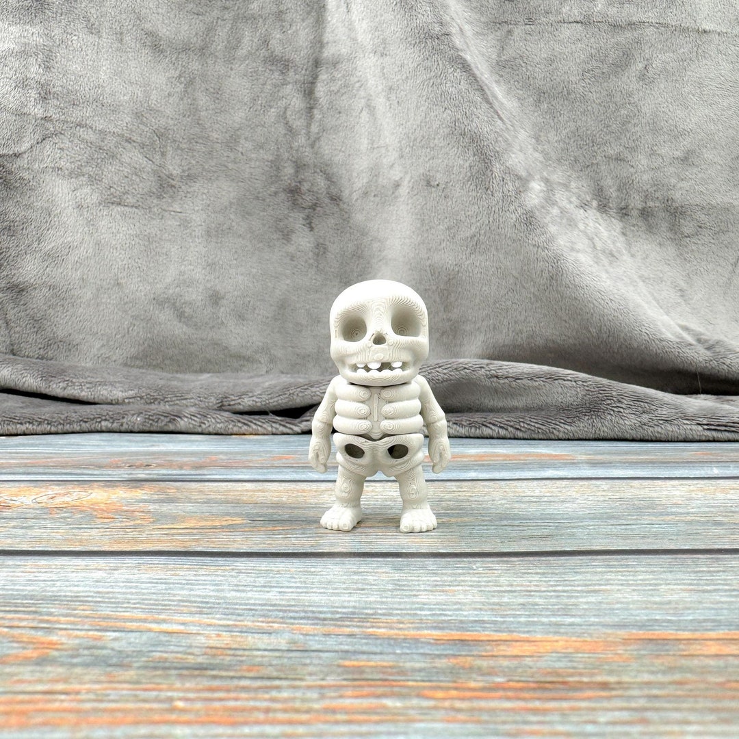 Tiny Skeleton 3D Printed Fidget Figure - Etsy