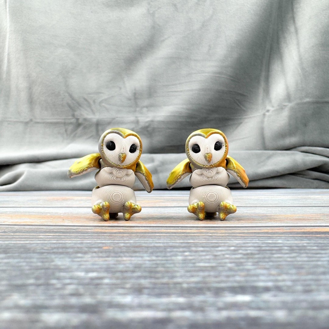 Little Dark's Barn Owl 3D Printed Fidget Figure - Etsy