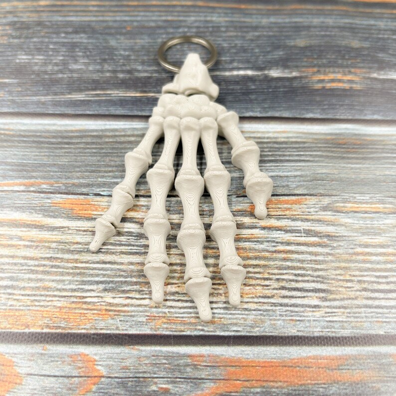 Skeleton Hand Articulated 3D Printed Key Ring - Etsy