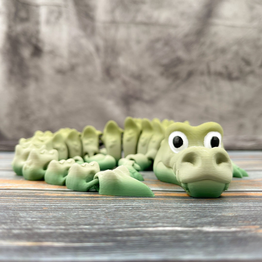 Crocmo the Crocodile Articulated 3D Printed Fidget Figure - Etsy