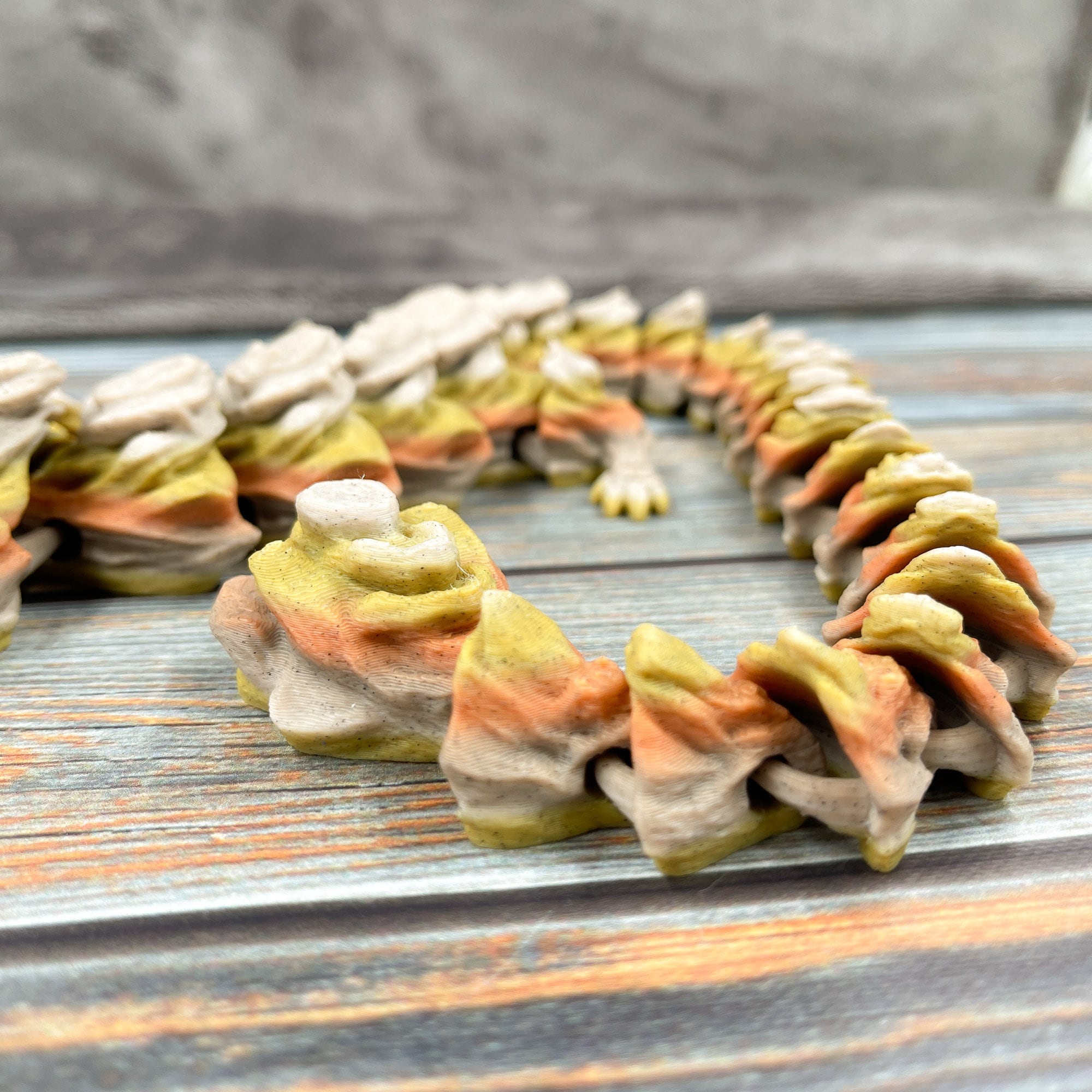 Magical Geo Dragon Sculpture: Mesmerizing 3D Printed Fidget Figure for ...