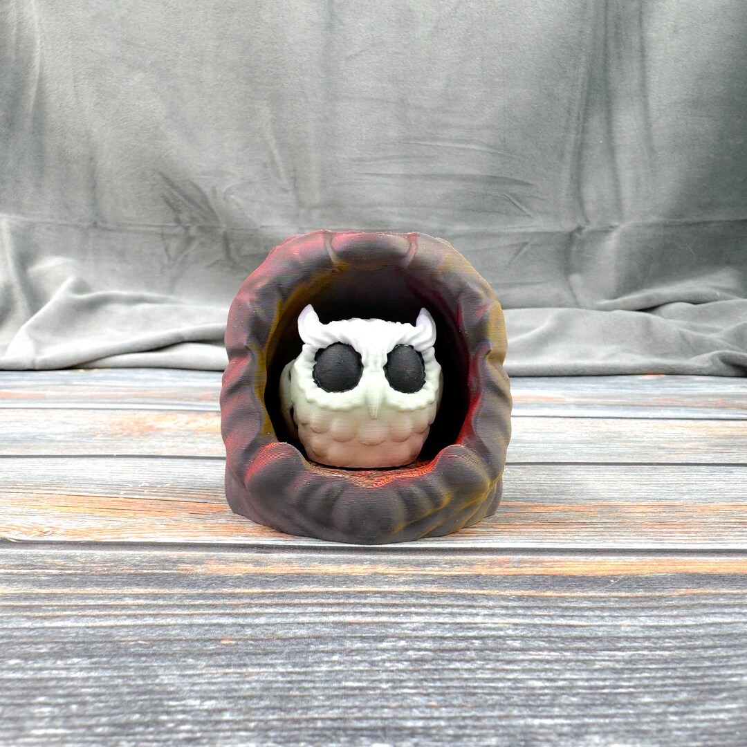 Mini Owl Puffling With Tree Hollow 3D Printed Articulated Fidget Figure ...