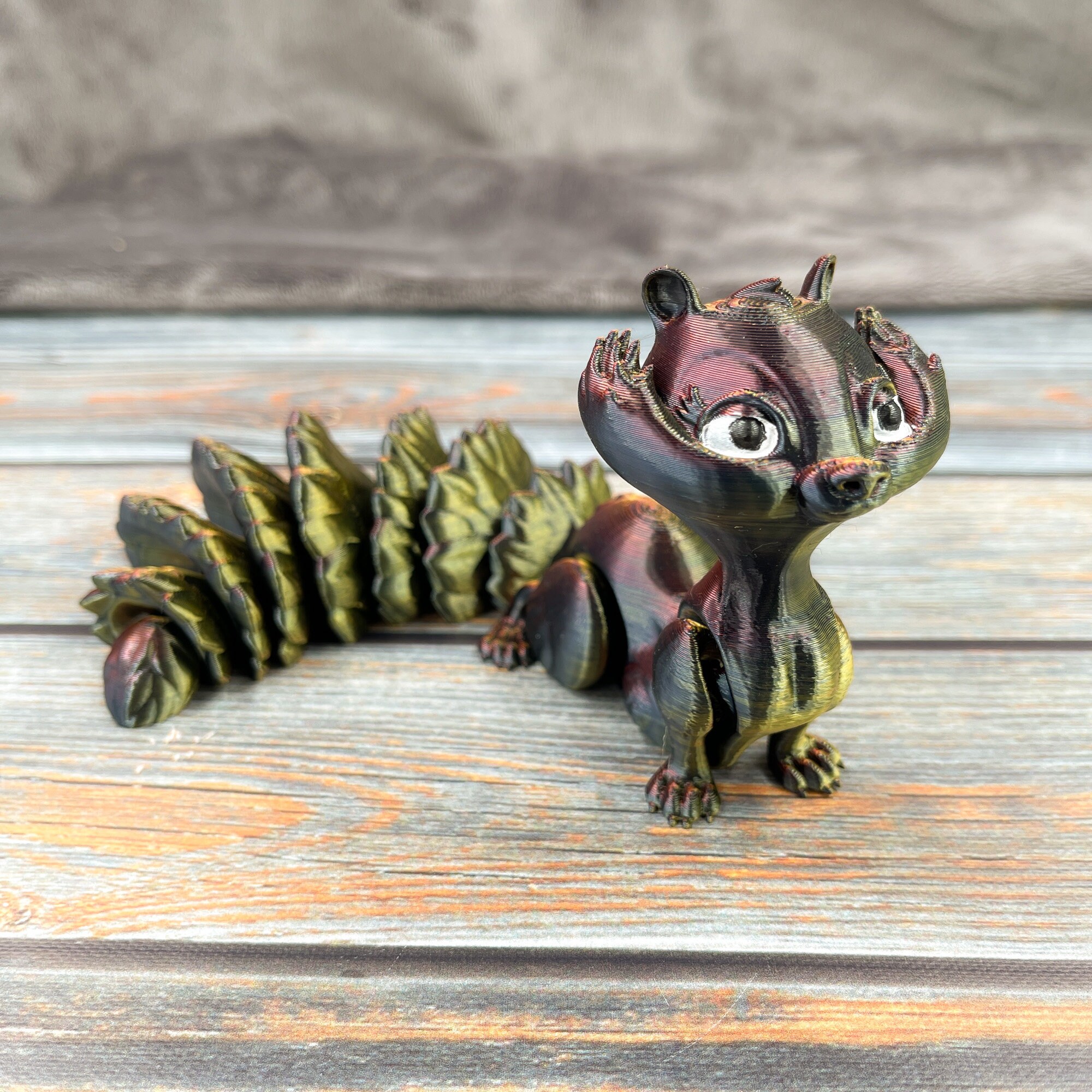 Squirrel Short Tail 3D Printed Fidget Figure - Etsy