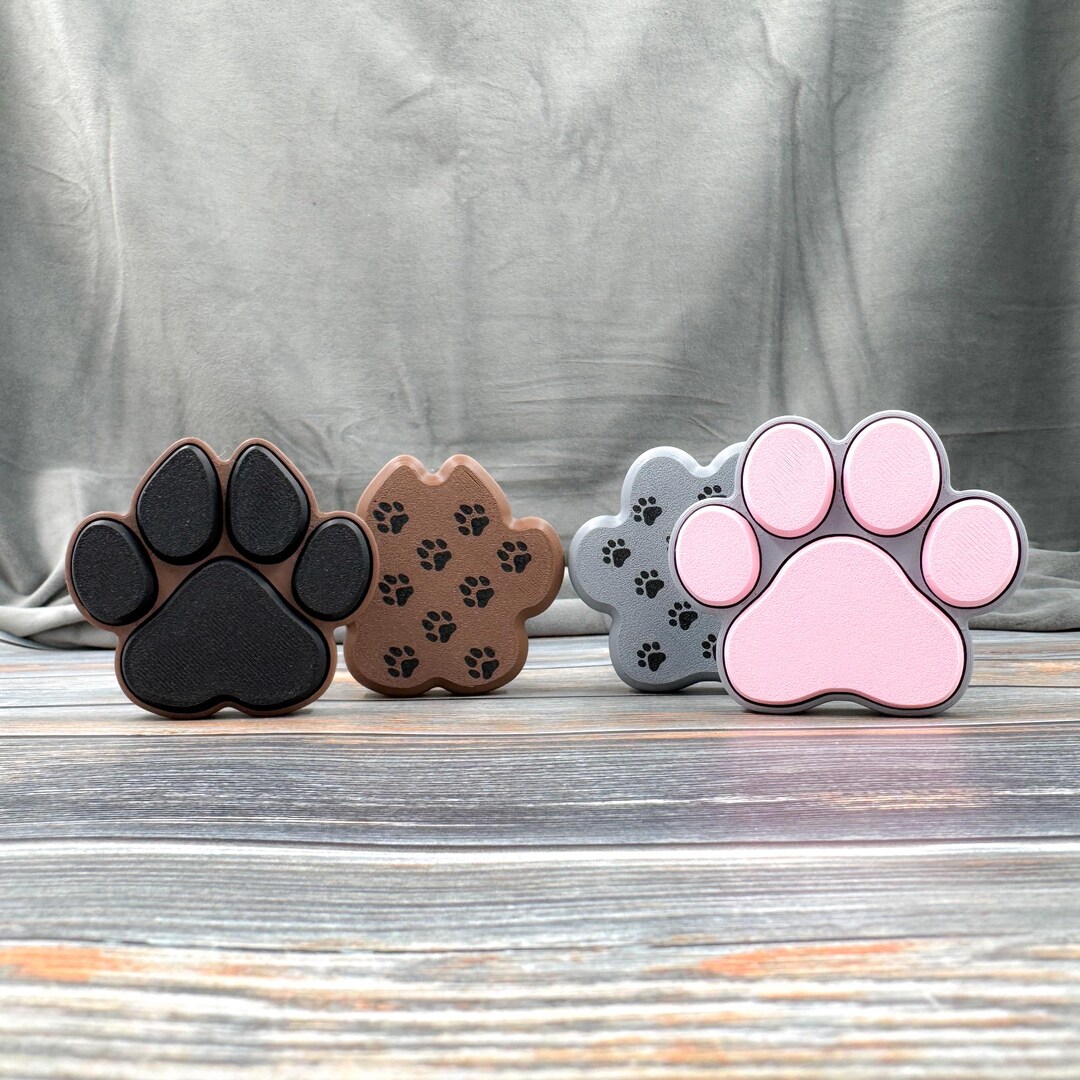 Dog & Cat Paw 3D Printed Clicker Fidgets - Etsy