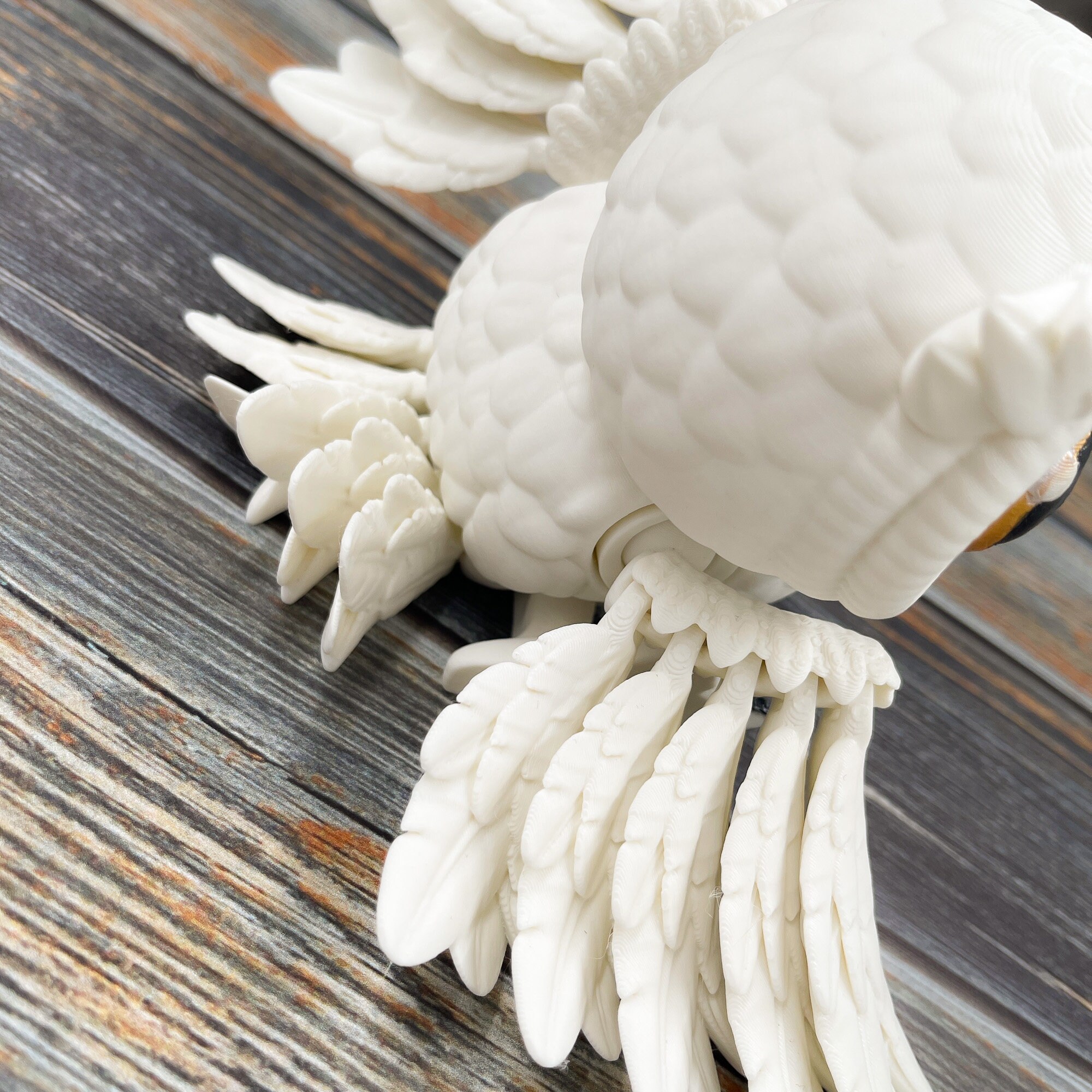 Snowy White Owl Articulated 3D Printed Fidget Figure - Etsy
