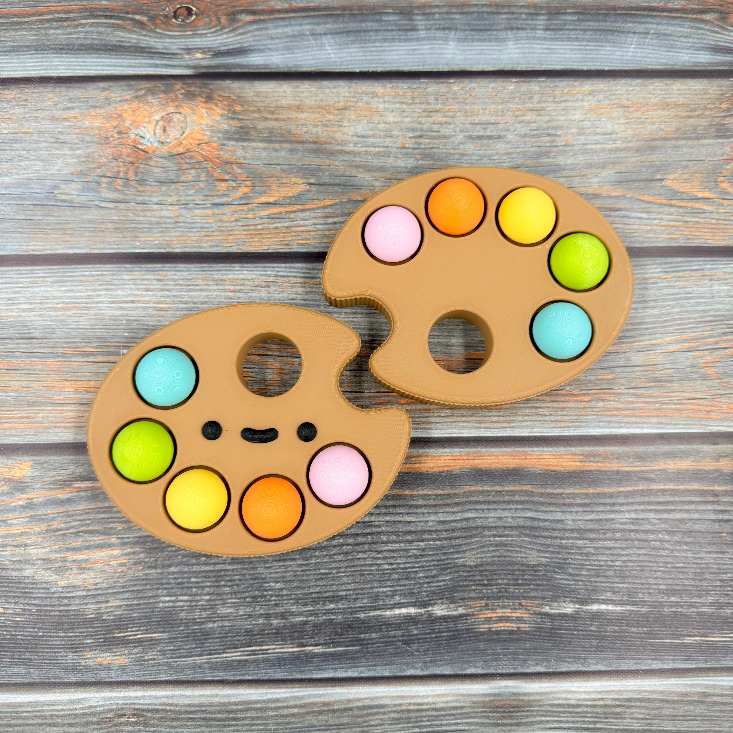 Paint Palette Multi Clicker 3D Printed Clicker Fidget - Etsy
