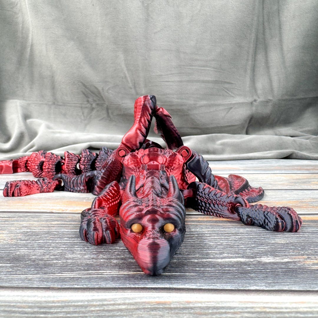 Finger Puppet Dragon 3D Printed Articulated Fidget Figure - Etsy