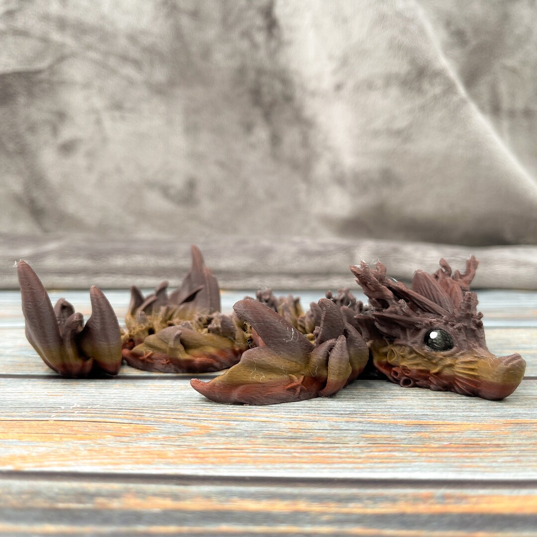 Mini Coral Reef Dragon 3D Printed Articulated Figure - Etsy