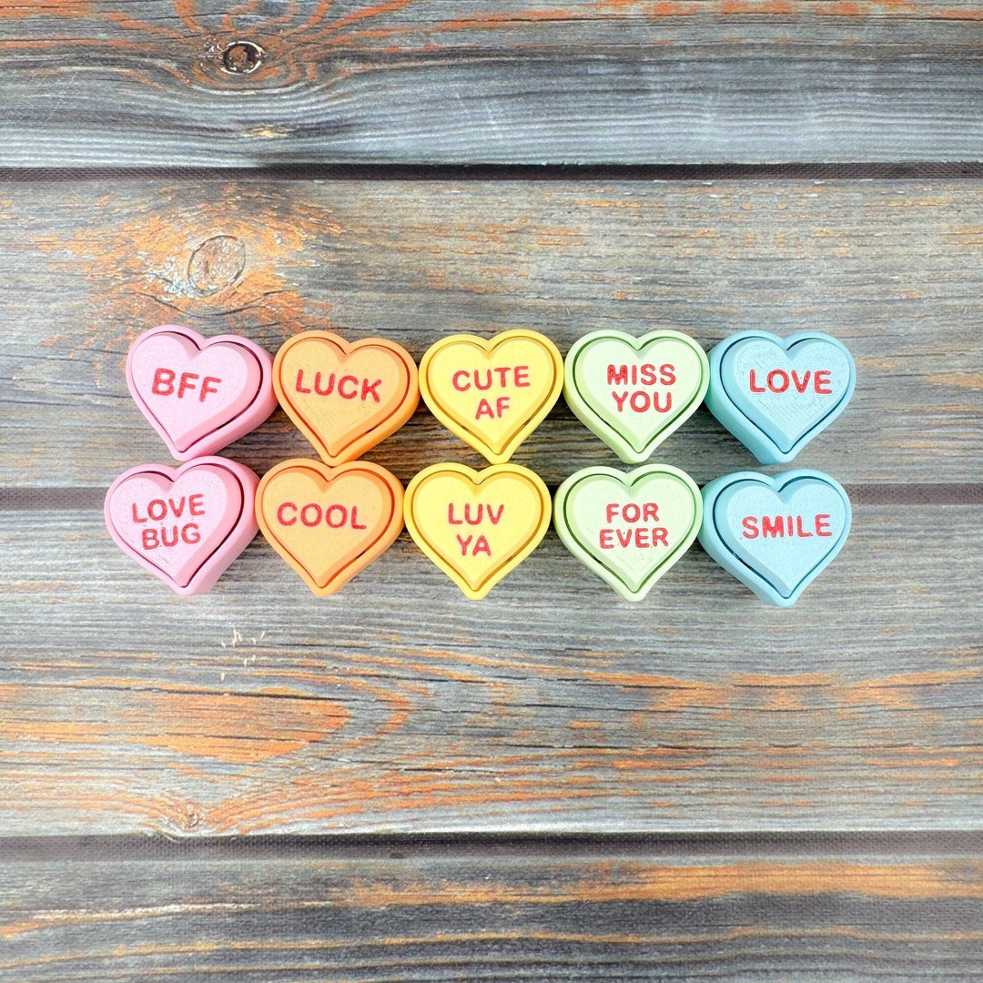 Valentine Heart Clickers Set A 3D Printed Clicker Fidgets - Etsy