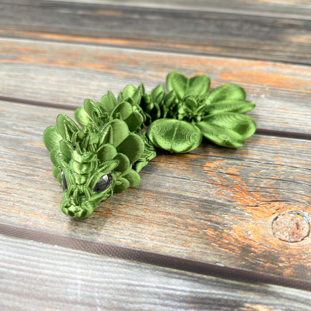 Clover Dragon Hatchling (tadling) 3D Printed Fidget Figure - Etsy