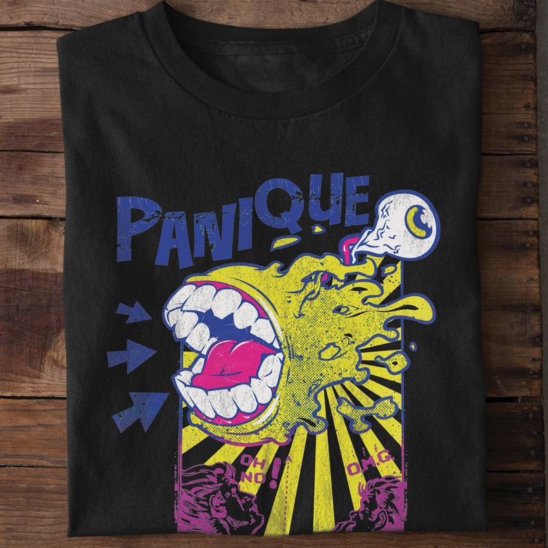 Colourful Punk Comic Tshirt, Trippy Graphic Alternative Clothing ...