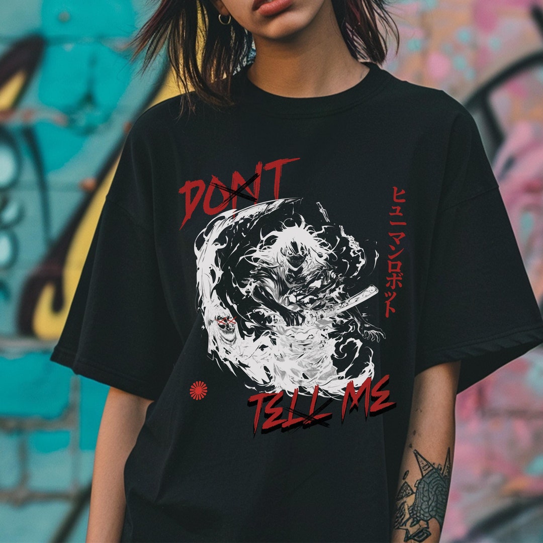 Anime T-shirt, Dark Manga Scary Cartoon Top Alt Fashion, Alternative ...