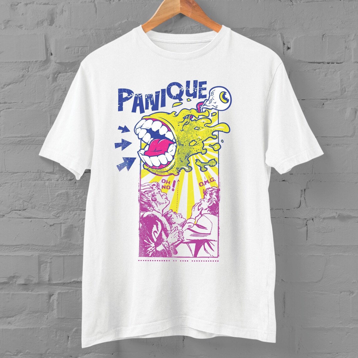 Colourful Punk Comic Tshirt, Trippy Graphic Alternative Clothing ...