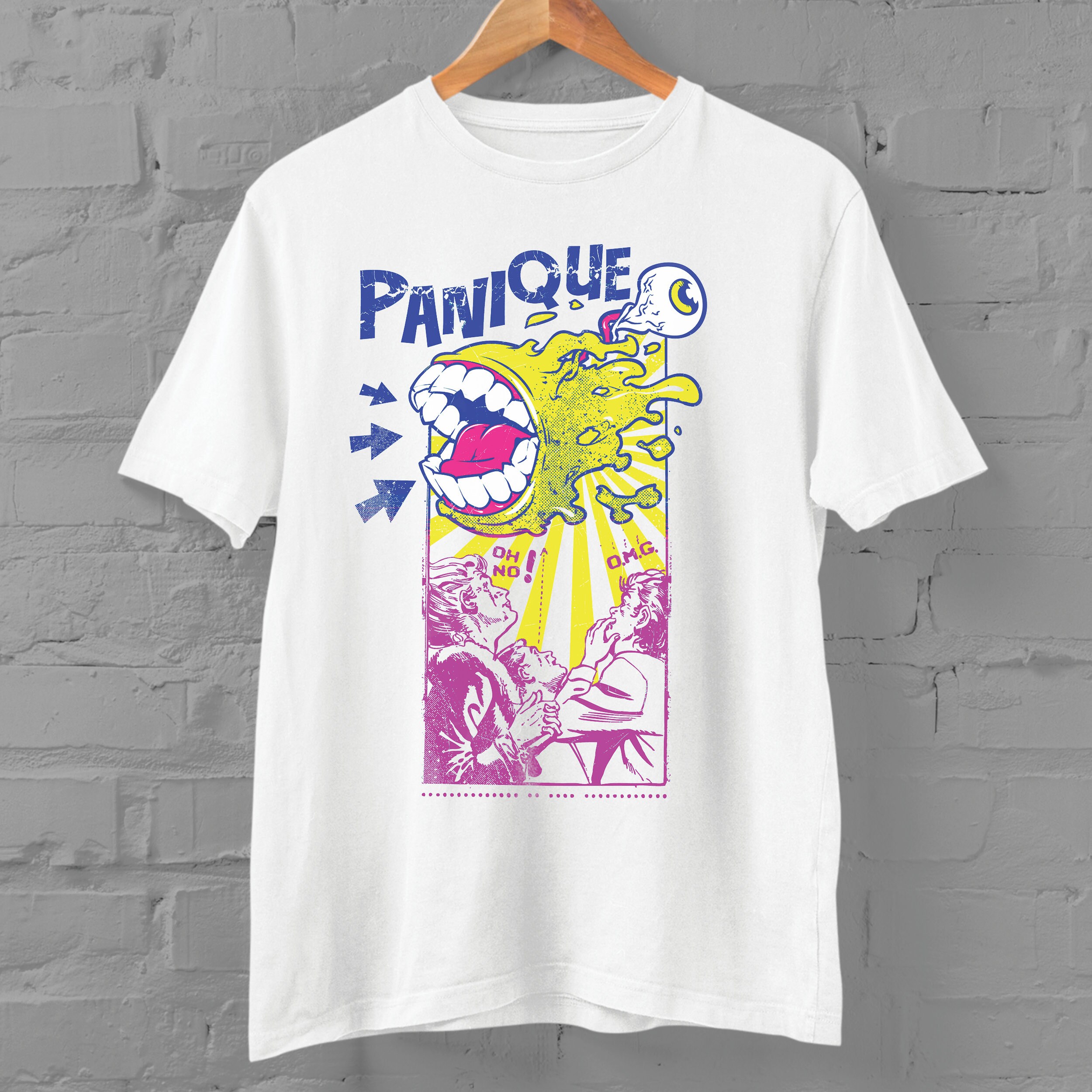 Colourful Punk Comic Tshirt, Trippy Graphic Alternative Clothing ...