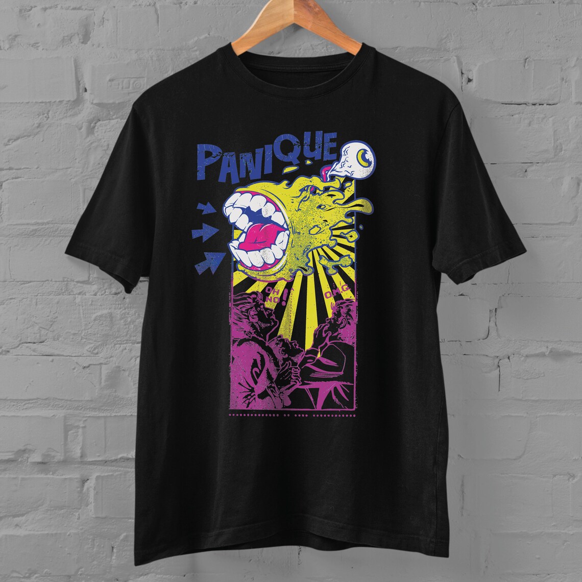 Colourful Punk Comic Tshirt, Trippy Graphic Alternative Clothing ...
