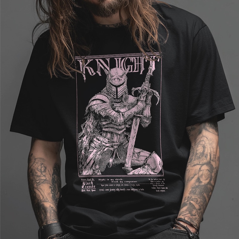 Gothic Knight Tshirt - Etsy UK
