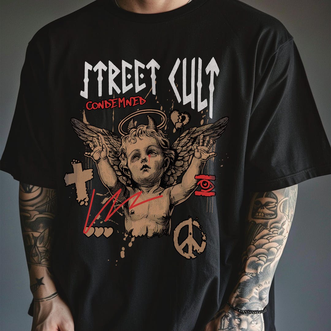 Alt Streetwear Gothic Tshirt, Crust Punk Fashion Alternative T-shirt ...