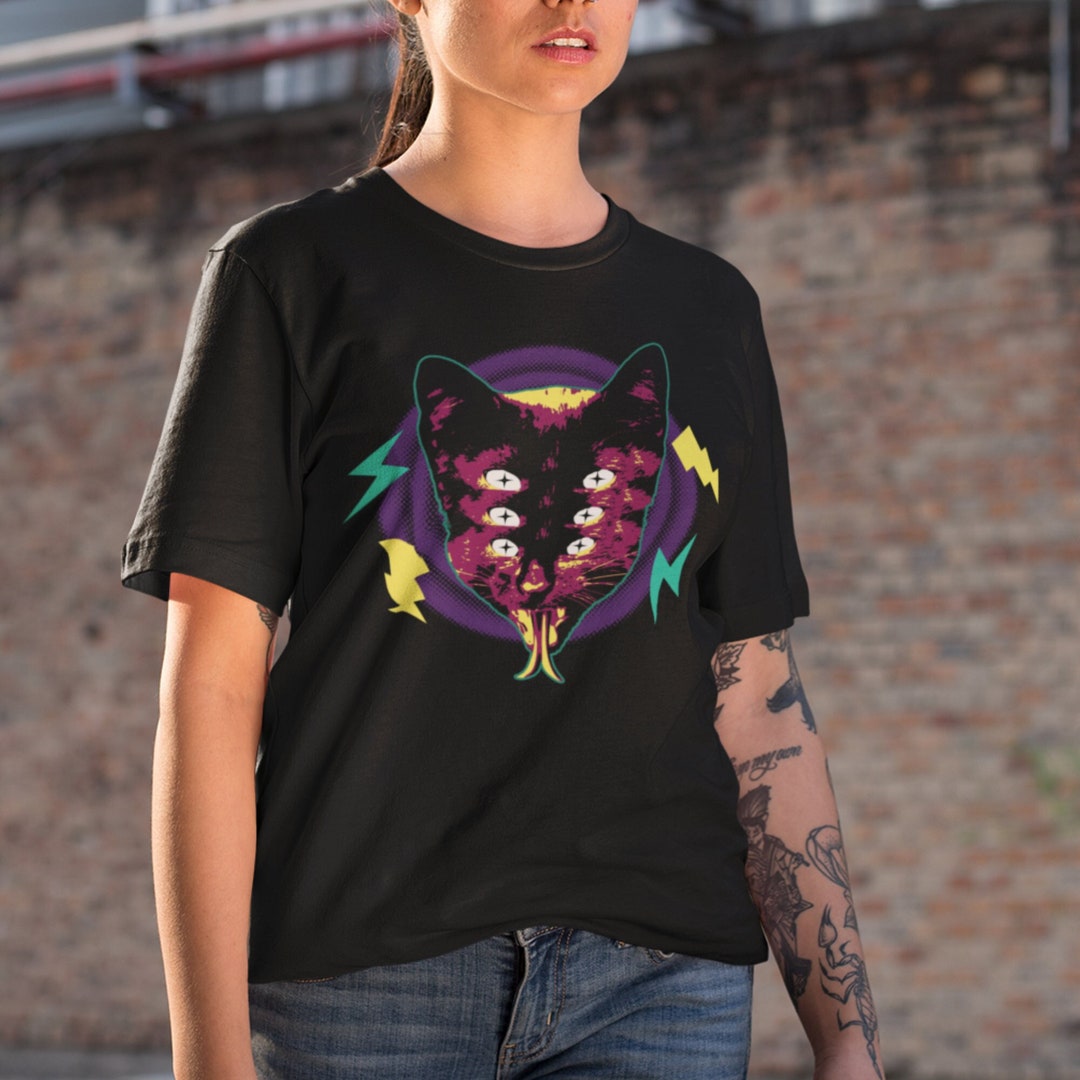Vapourwave Cat Weirdcore Tshirt, Alternative Clothing Dreamcore Shirt ...