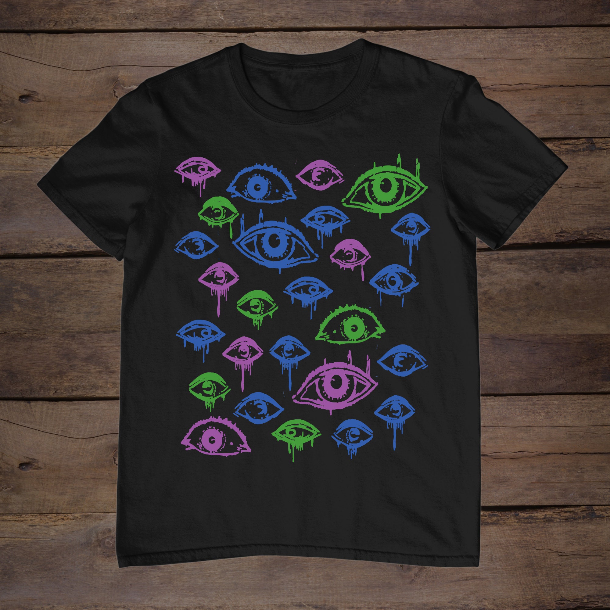 Horror Eyes Clowncore Tshirt, Pastel Goth Weirdcore Top, Grunge Plus ...