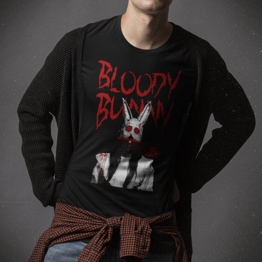 Bunny Print Horror Shirt, Alternative Clothing Creepy Gift Weirdcore ...