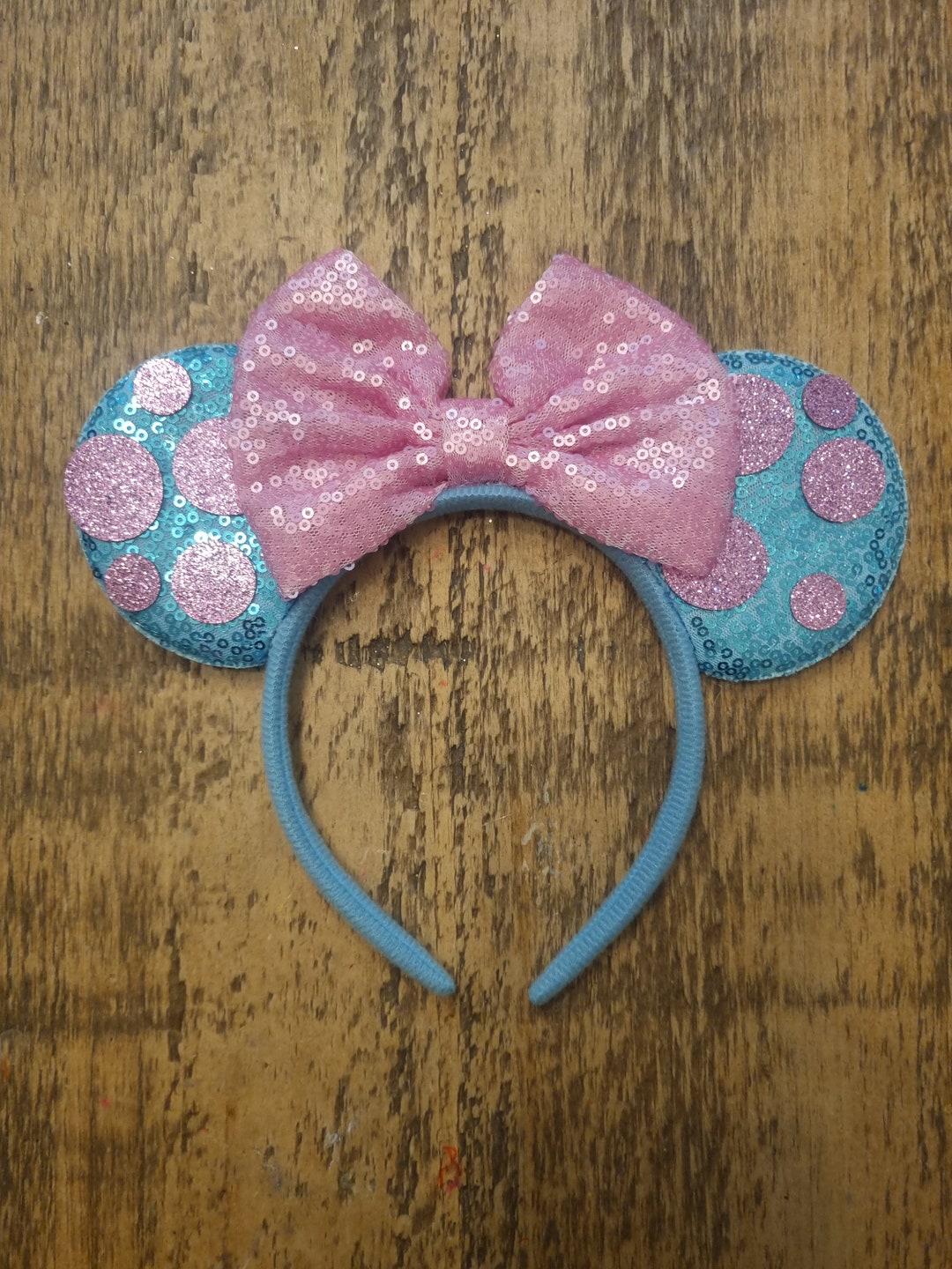 Disney Monster Inc Sully Turquoise and Pink Spot Mickey Mouse Ears ...