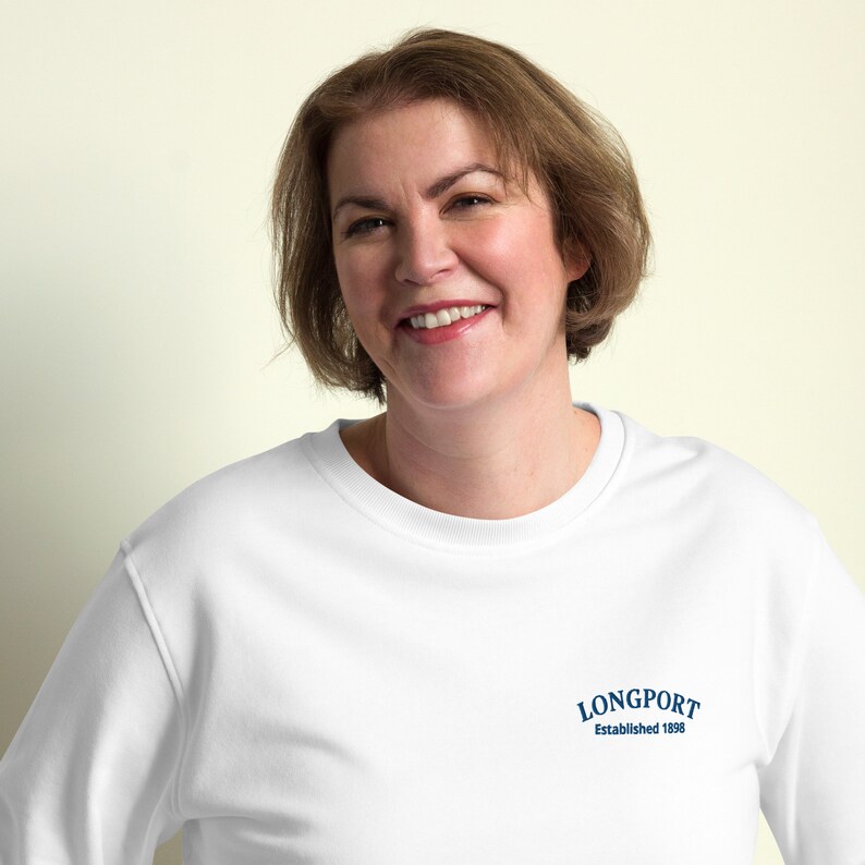 Longport NJ, Smiley Water Tank Logo, Unisex Organic Sweatshirt - Etsy