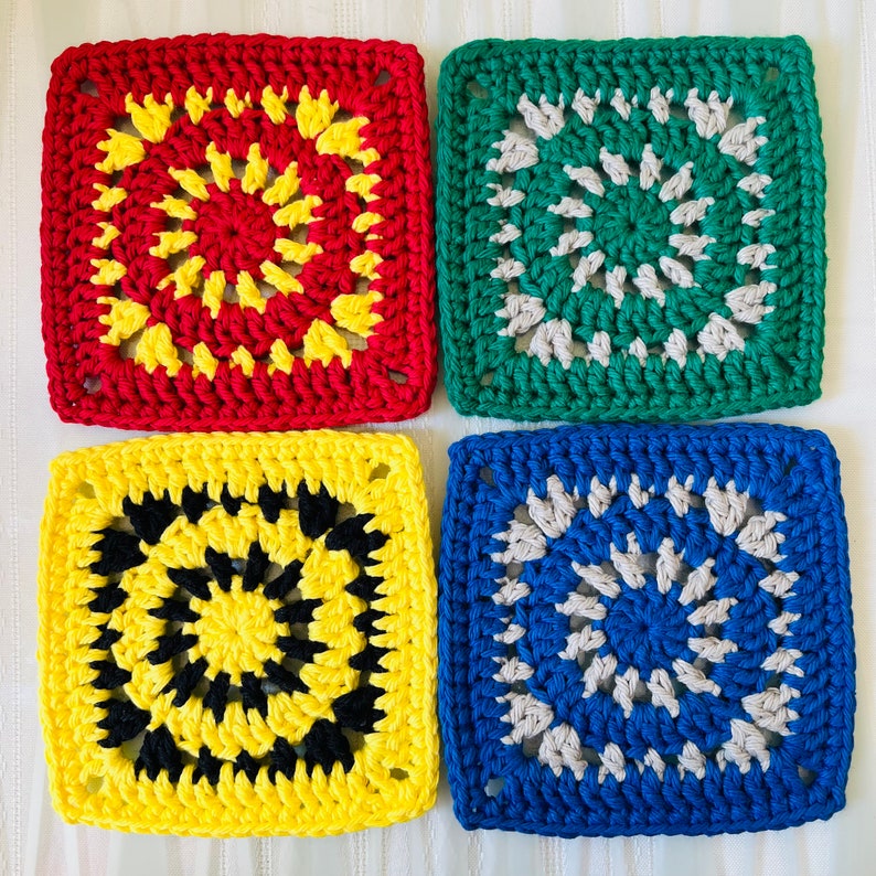 Circle Granny Square Crochet Pattern, PDF Instant Download, Easy ...