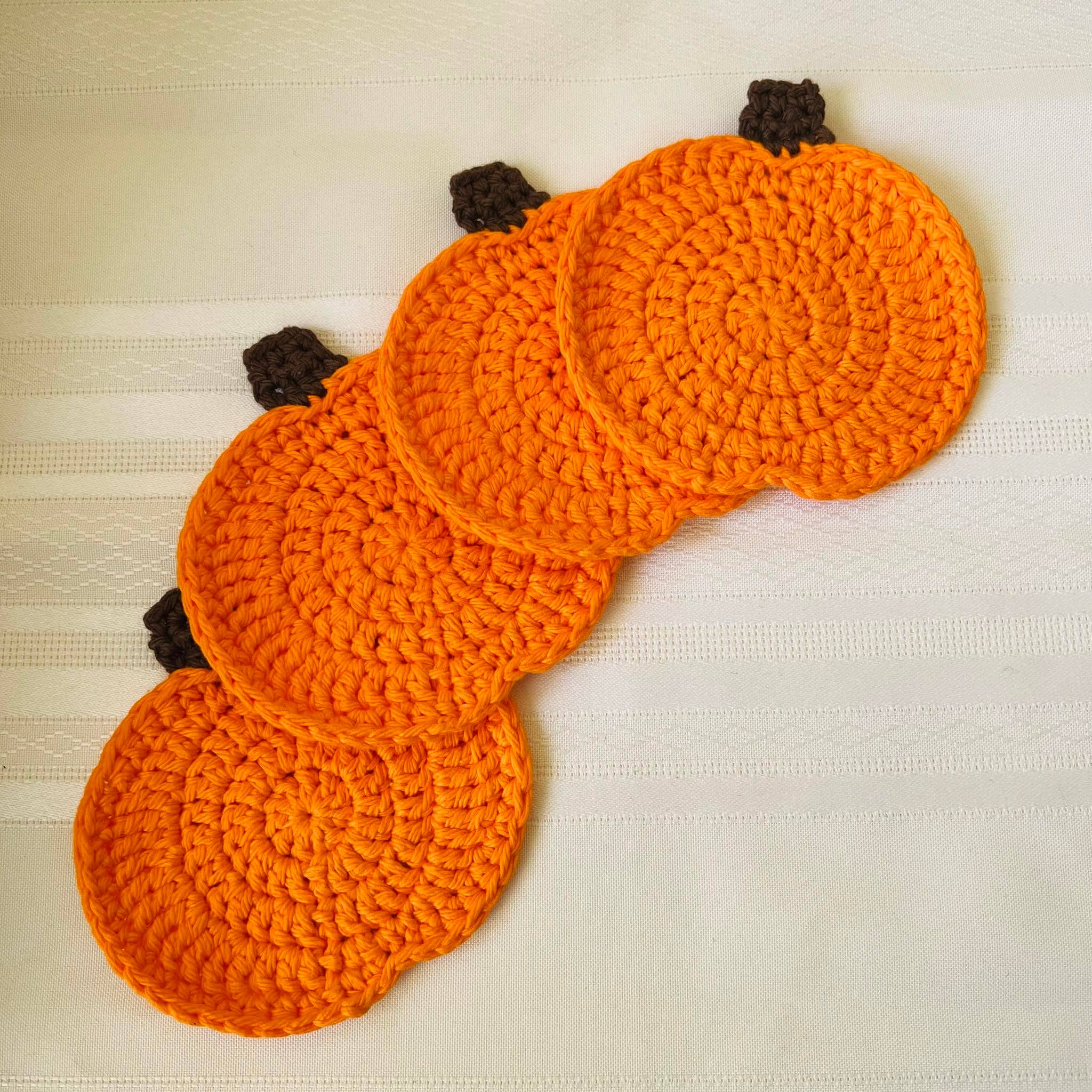 Pumpkin Coaster Crochet Pattern, PDF Instant Download, Fall Coasters ...