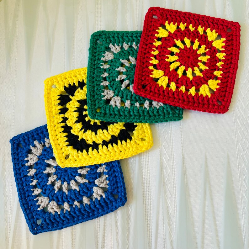 Circle Granny Square Crochet Pattern, PDF Instant Download, Easy ...