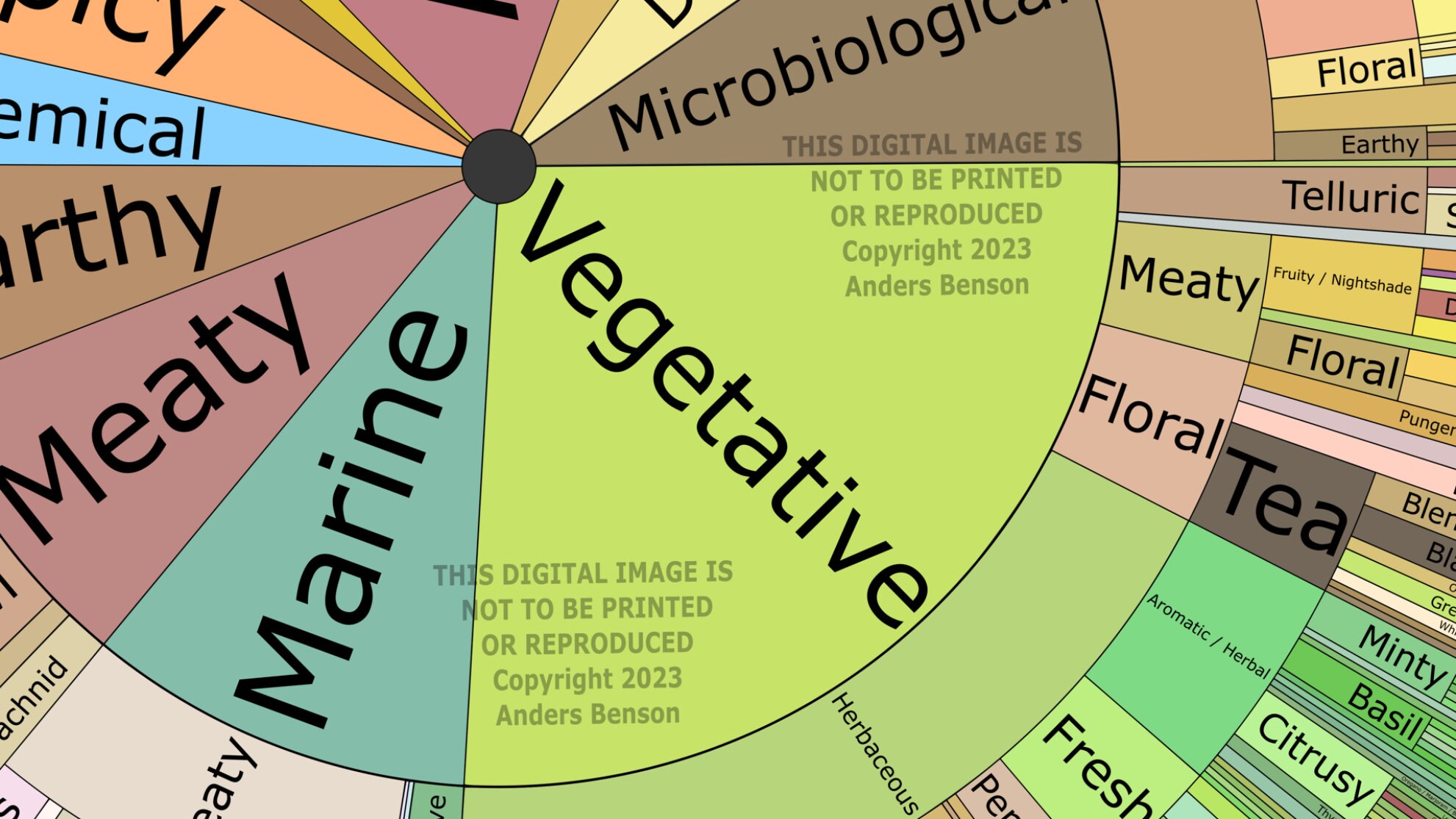 Universal Aroma Wheel Color Poster (digital File) - Etsy
