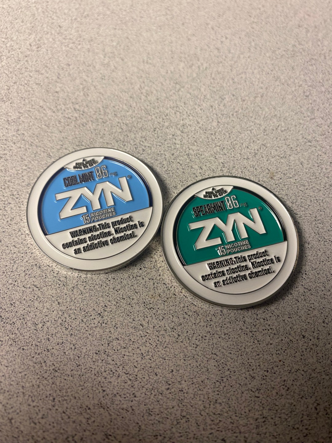 Zyn Challenge Coin NOT a Nicotine Productball Marker, Challenge Coin ...