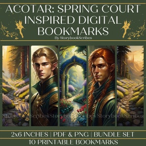 10 'ACOTAR: Spring Court' Inspired Digital Bookmarks - Etsy