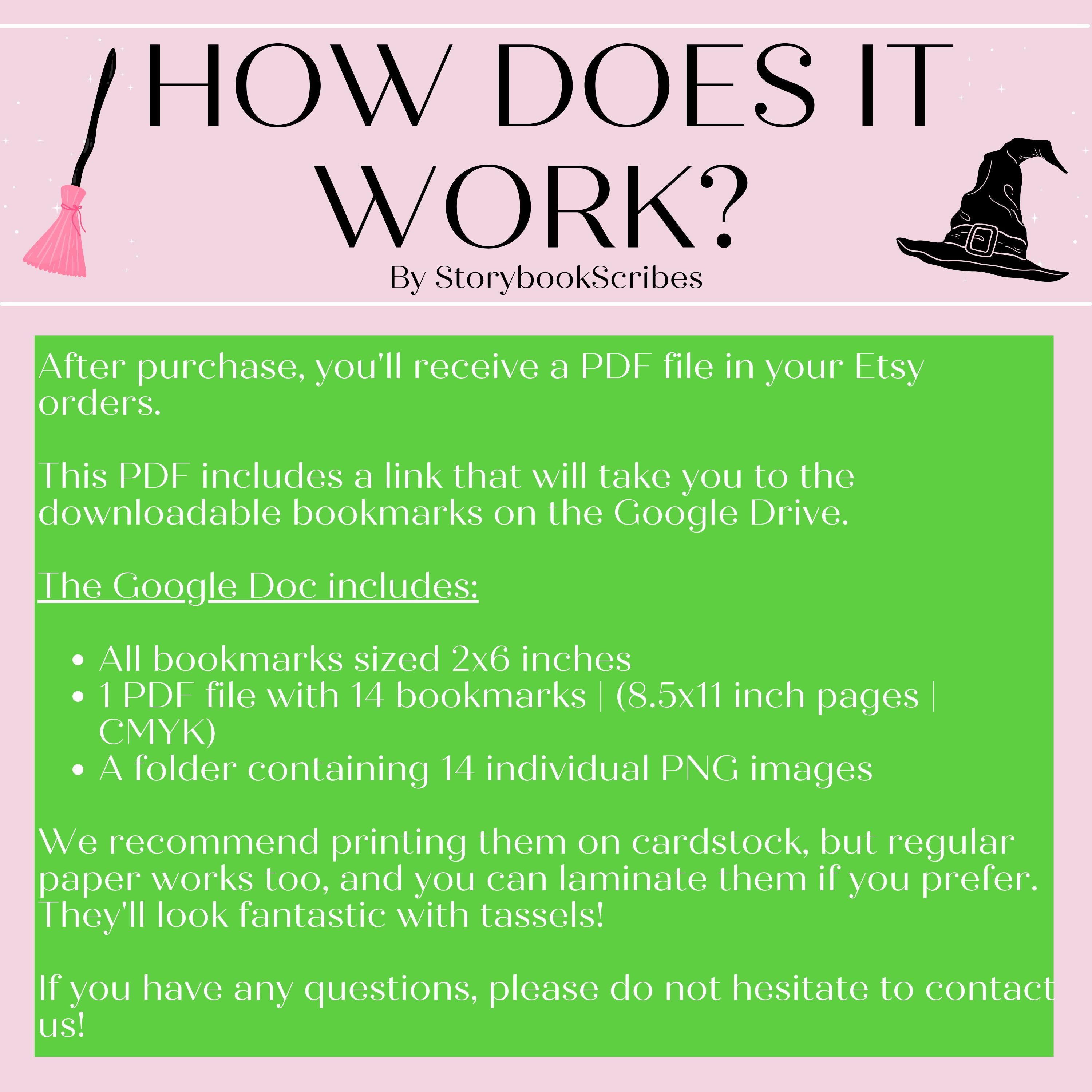 14 WICKED Inspired Printable Bookmarks | Instant Download PNG PDF ...