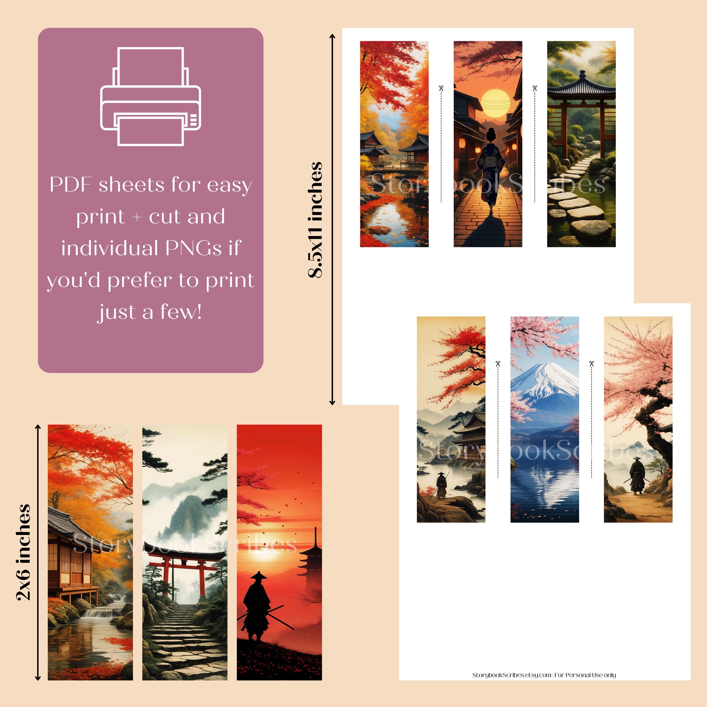 10 Traditional Japan Inspired Printable Bookmarks | Instant Download ...