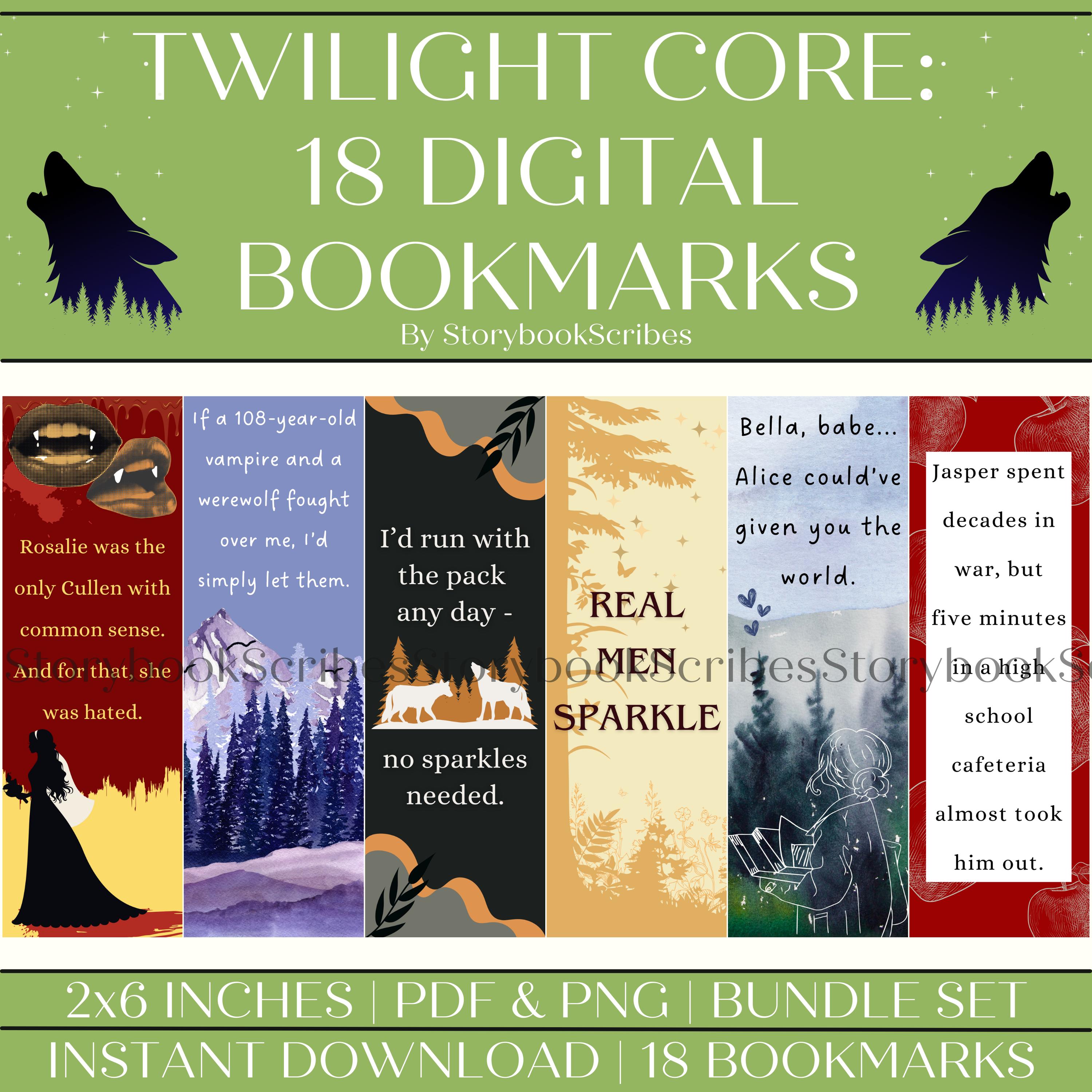 18 Twilight Core Printable Bookmarks | Instant Download PNG PDF ...