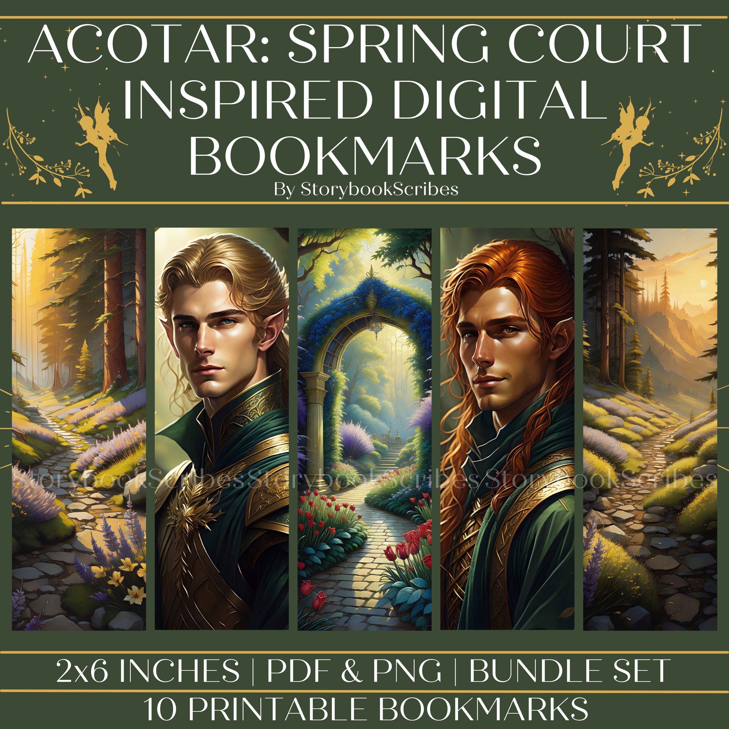 10 'ACOTAR: Spring Court' Inspired Digital Bookmarks Instant Download ...