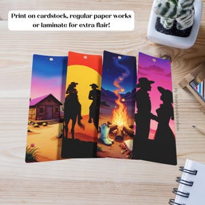 10 Wild West Cowboy Printable Bookmarks | Instant Download PDF PNG ...