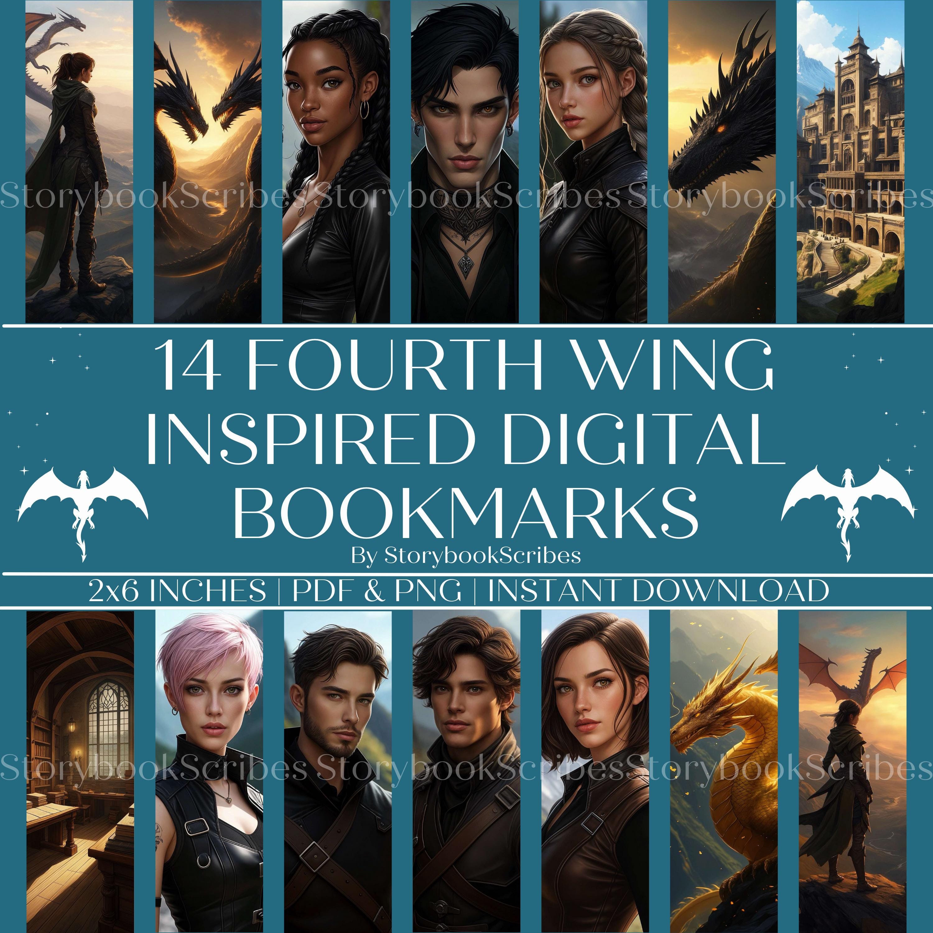14 Fourth Wing Inspired Printable Bookmarks | Instant Download PNG ...