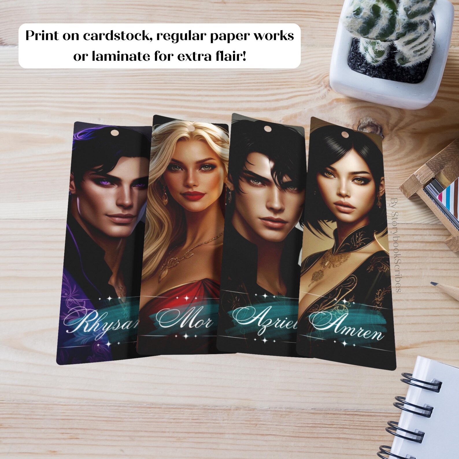 18 ACOTAR Night Court Characters Bookmarks | Instant Download PNG PDF ...