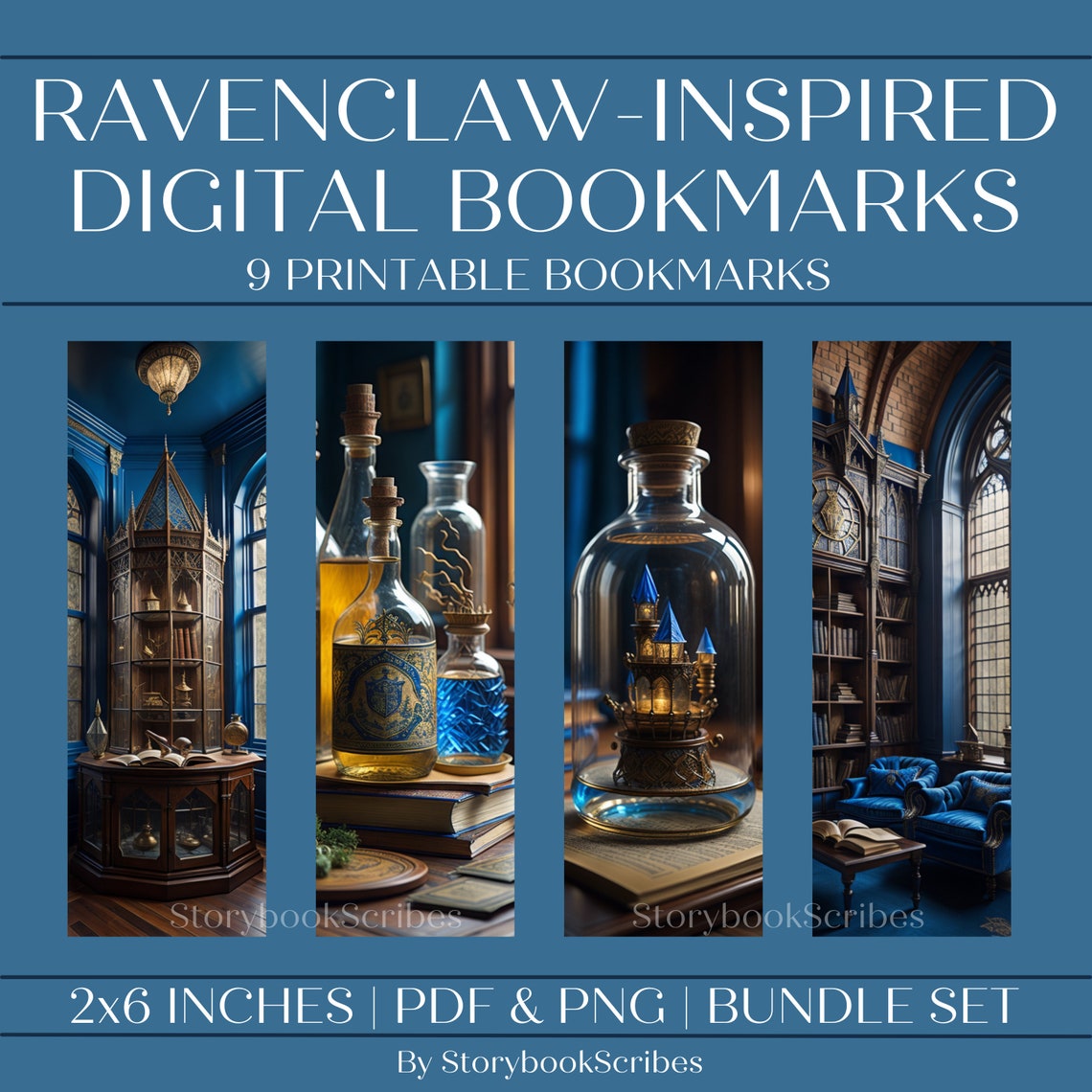 9 Ravenclaw-inspired Printable Bookmarks Instant Download Fantasy ...