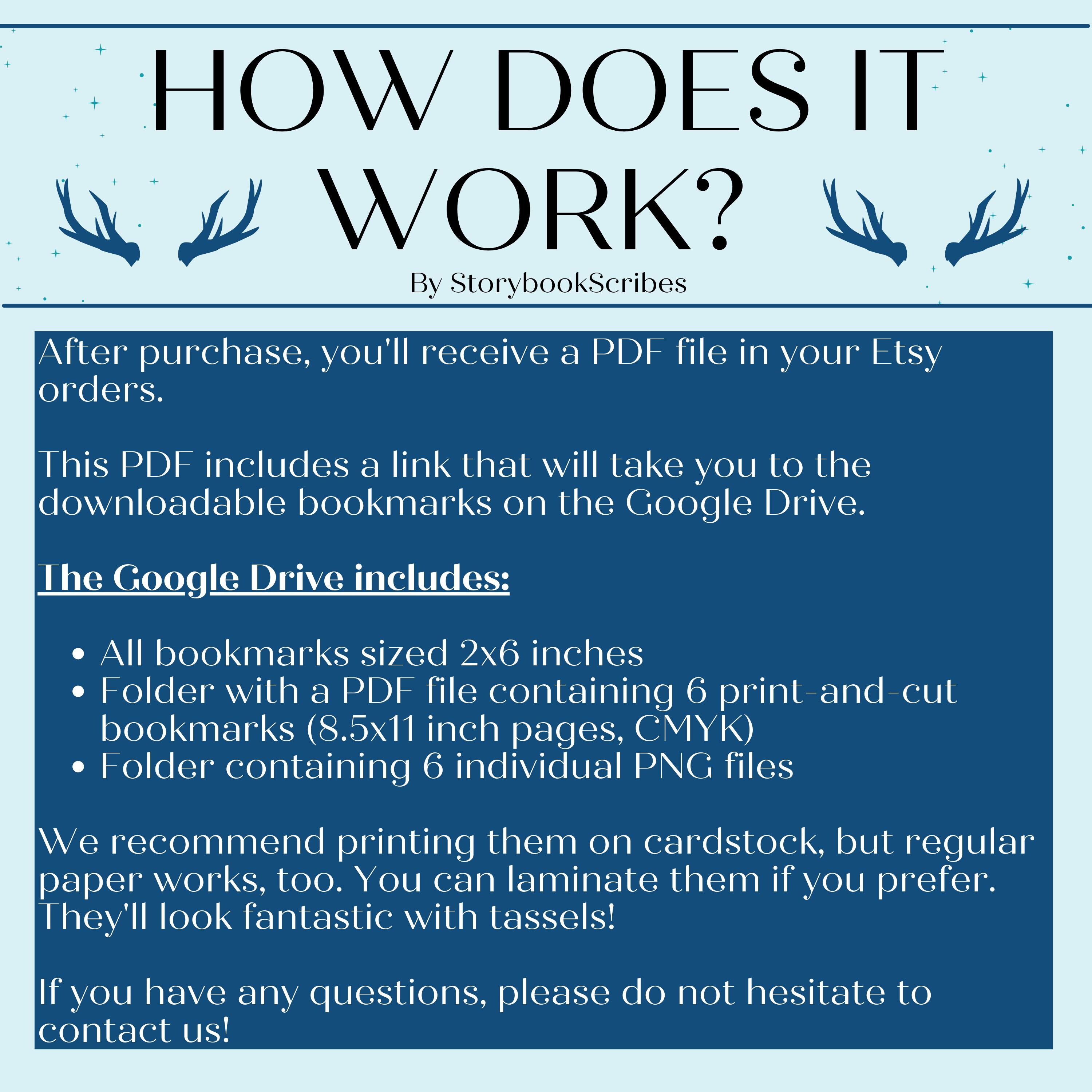 6 Shadow and Bone Inspired Printable Bookmarks Instant Download PNG PDF ...