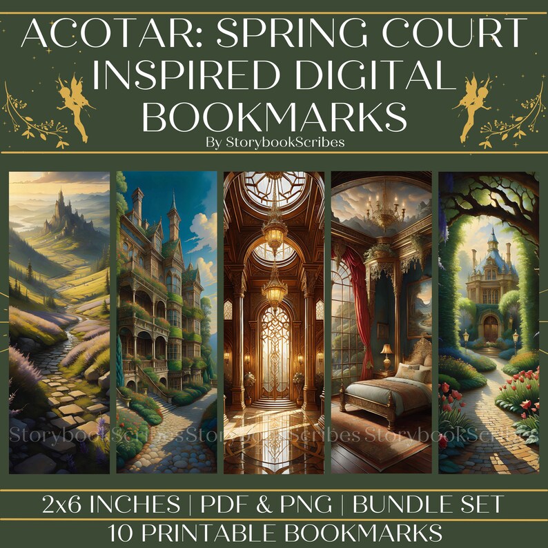 10 'ACOTAR: Spring Court' Inspired Digital Bookmarks - Etsy