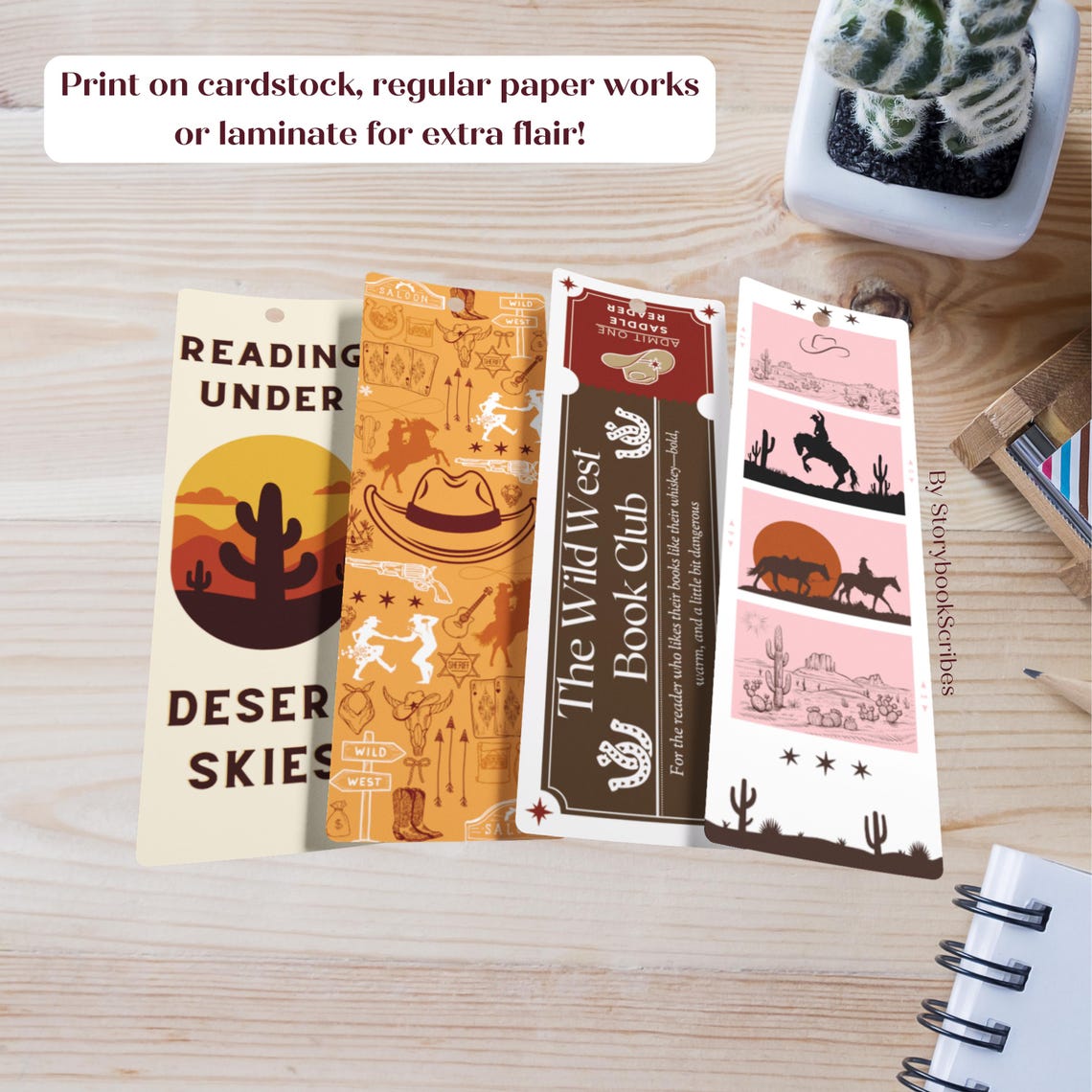 22 Wild West Book Club Printable Bookmarks | Instant Download PNG PDF ...