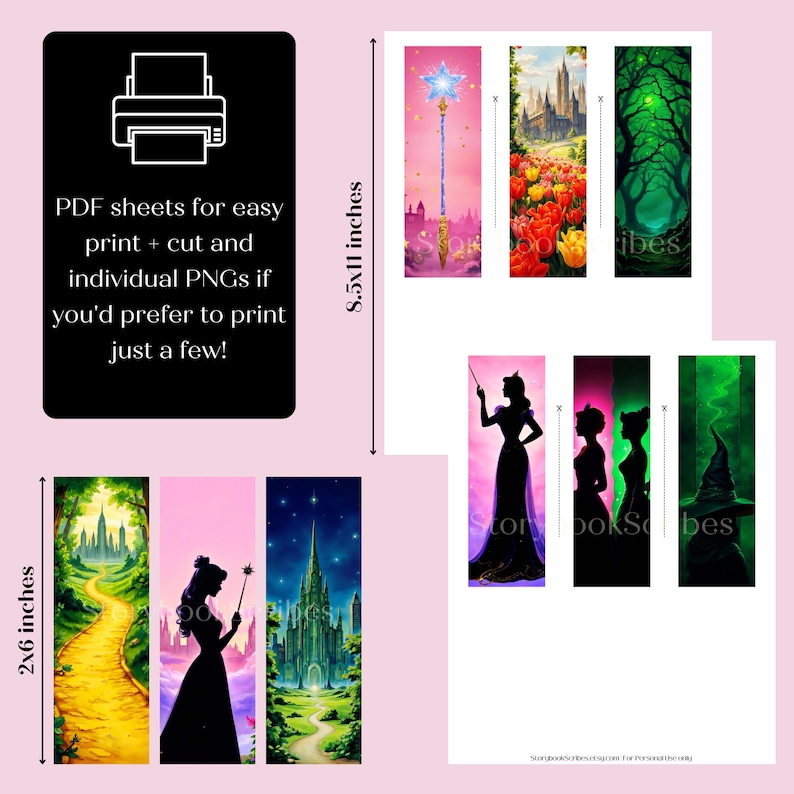 14 WICKED Inspired Printable Bookmarks | Instant Download PNG PDF ...