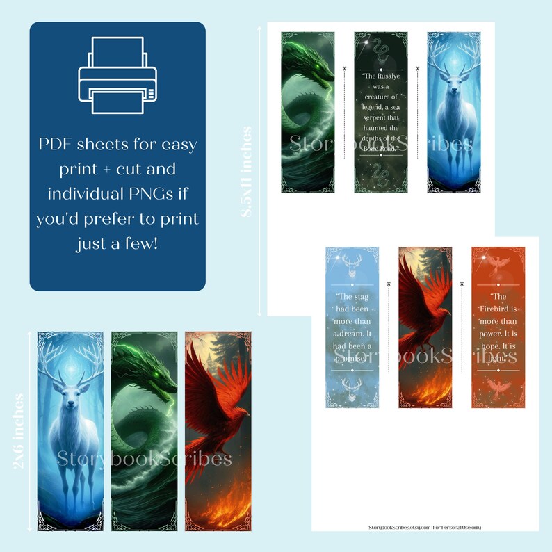 6 Shadow and Bone Inspired Printable Bookmarks Instant Download PNG PDF ...