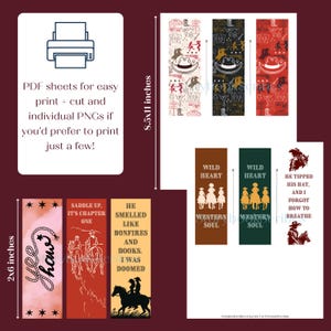 22 Wild West Book Club Printable Bookmarks | Instant Download PNG PDF ...