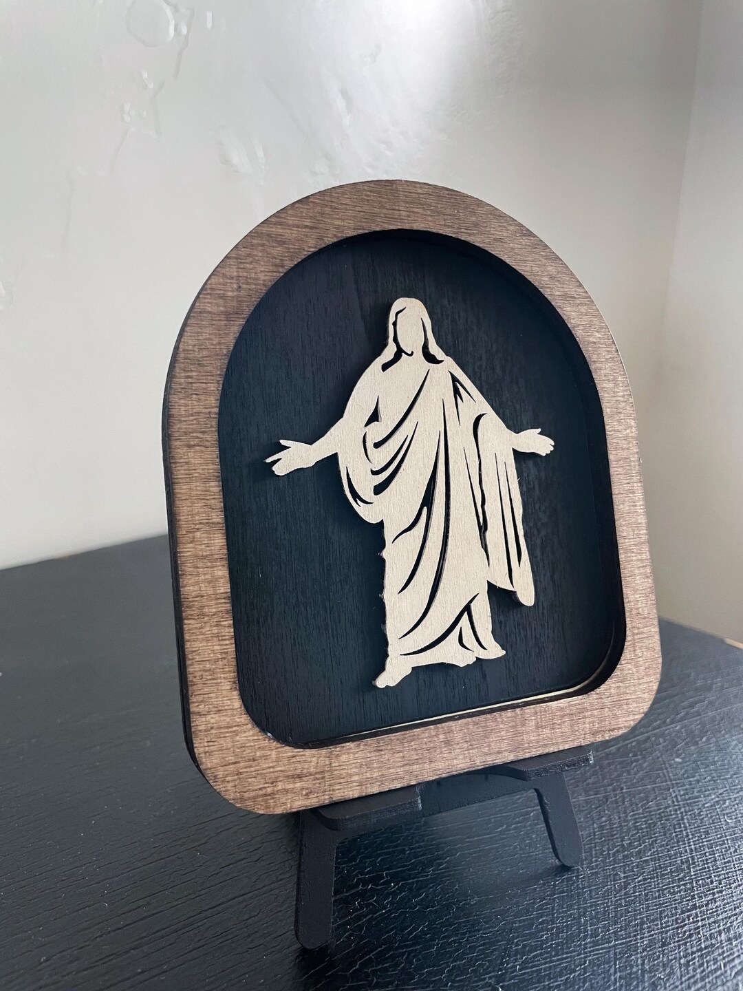 Dark Wood Jesus Christ Sign (large) - Etsy
