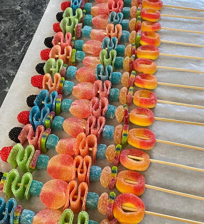 Two Dozen (24 Count) Candy Kabobs - Etsy
